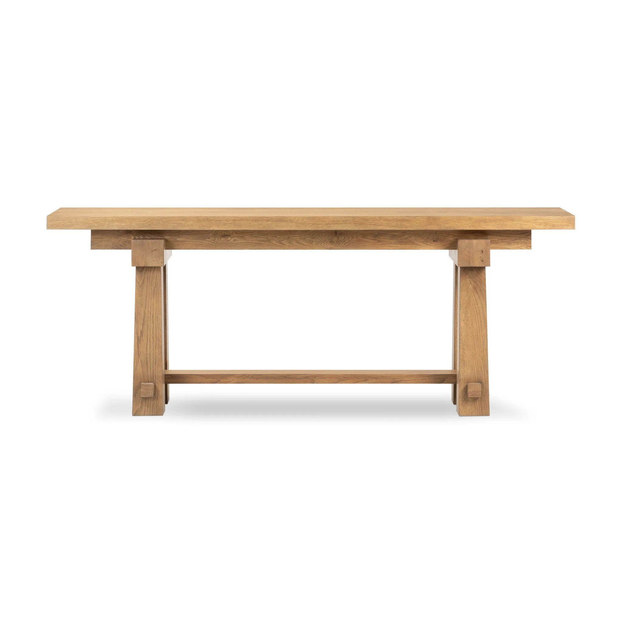 oak style console table