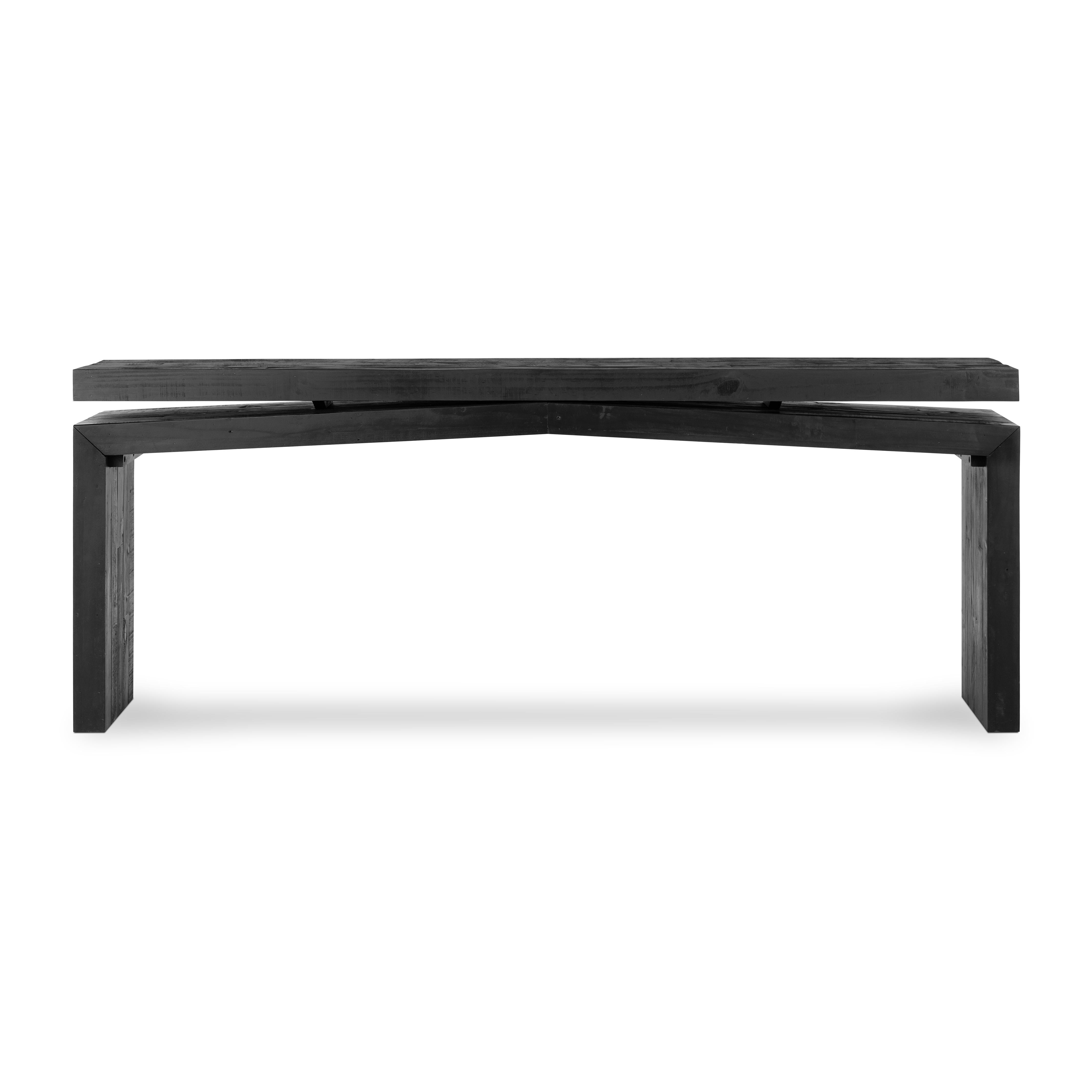 traditional console table black