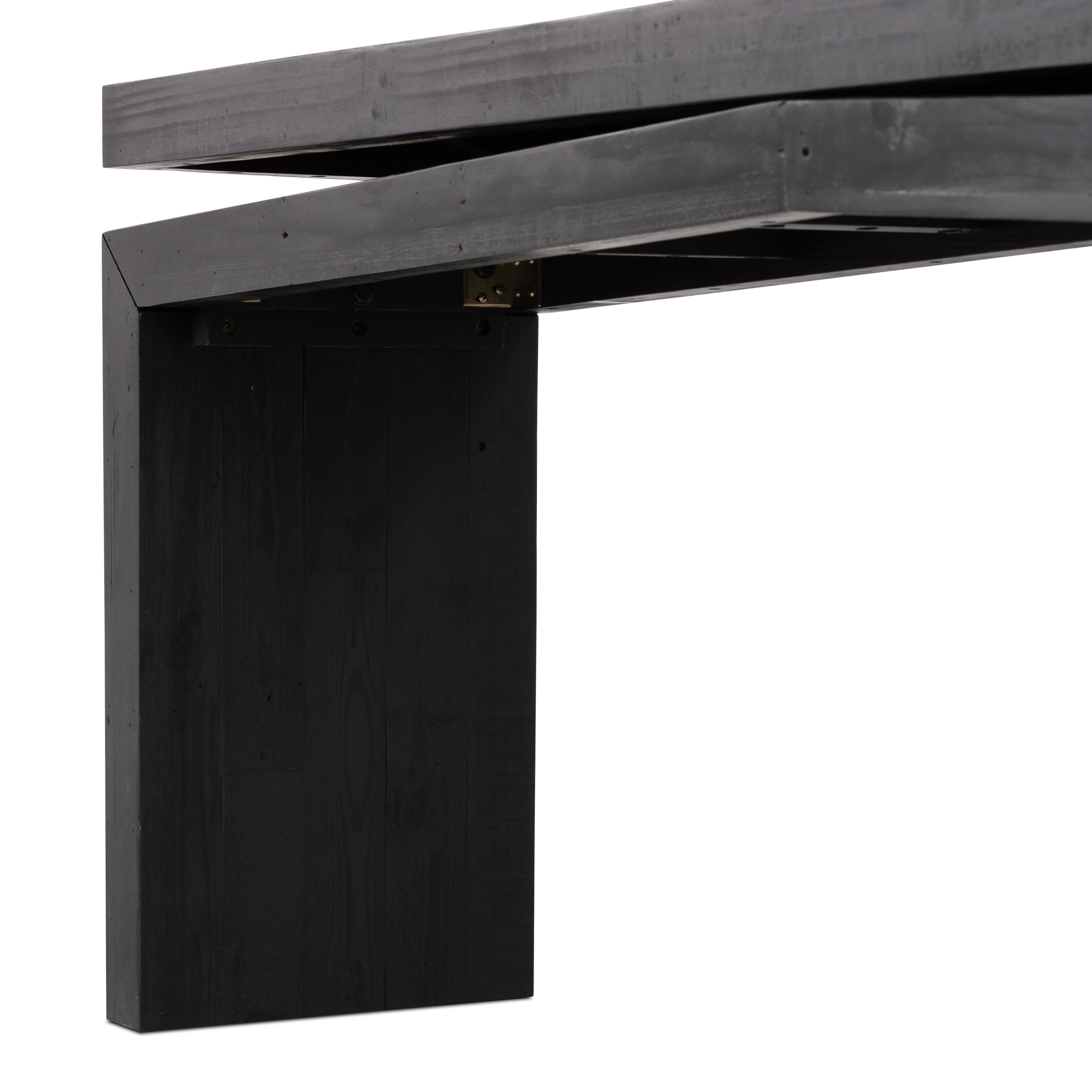 traditional console table black